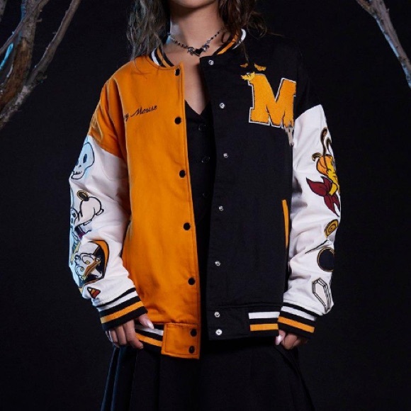 Hot Topic | Jackets & Coats | Disney Halloween Split Oversized Varsity ...